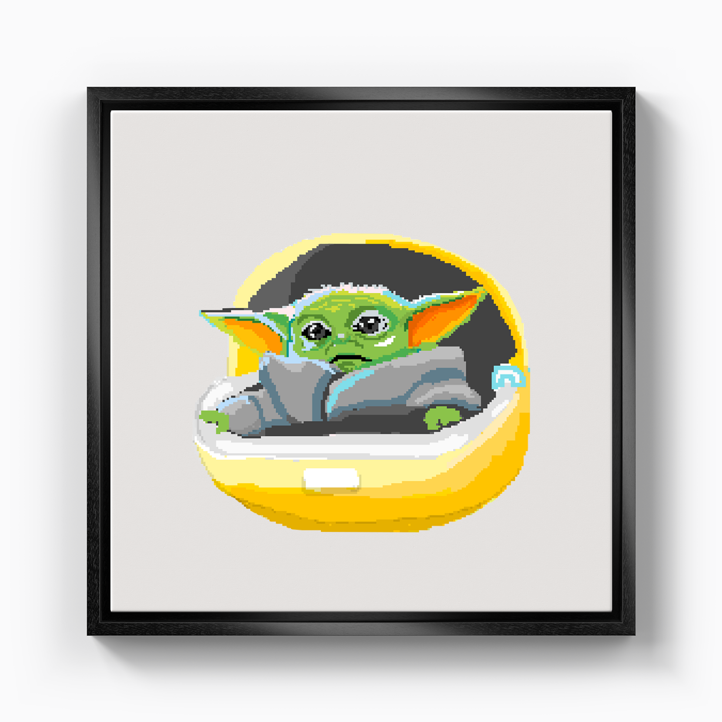 Baby Yoda Pixel Art - Kanvas Tablo – ArtZula
